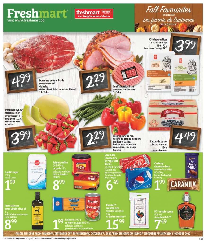 Freshmart Flyer September 29 – October 5, 2022 – Cooper’s Food Market