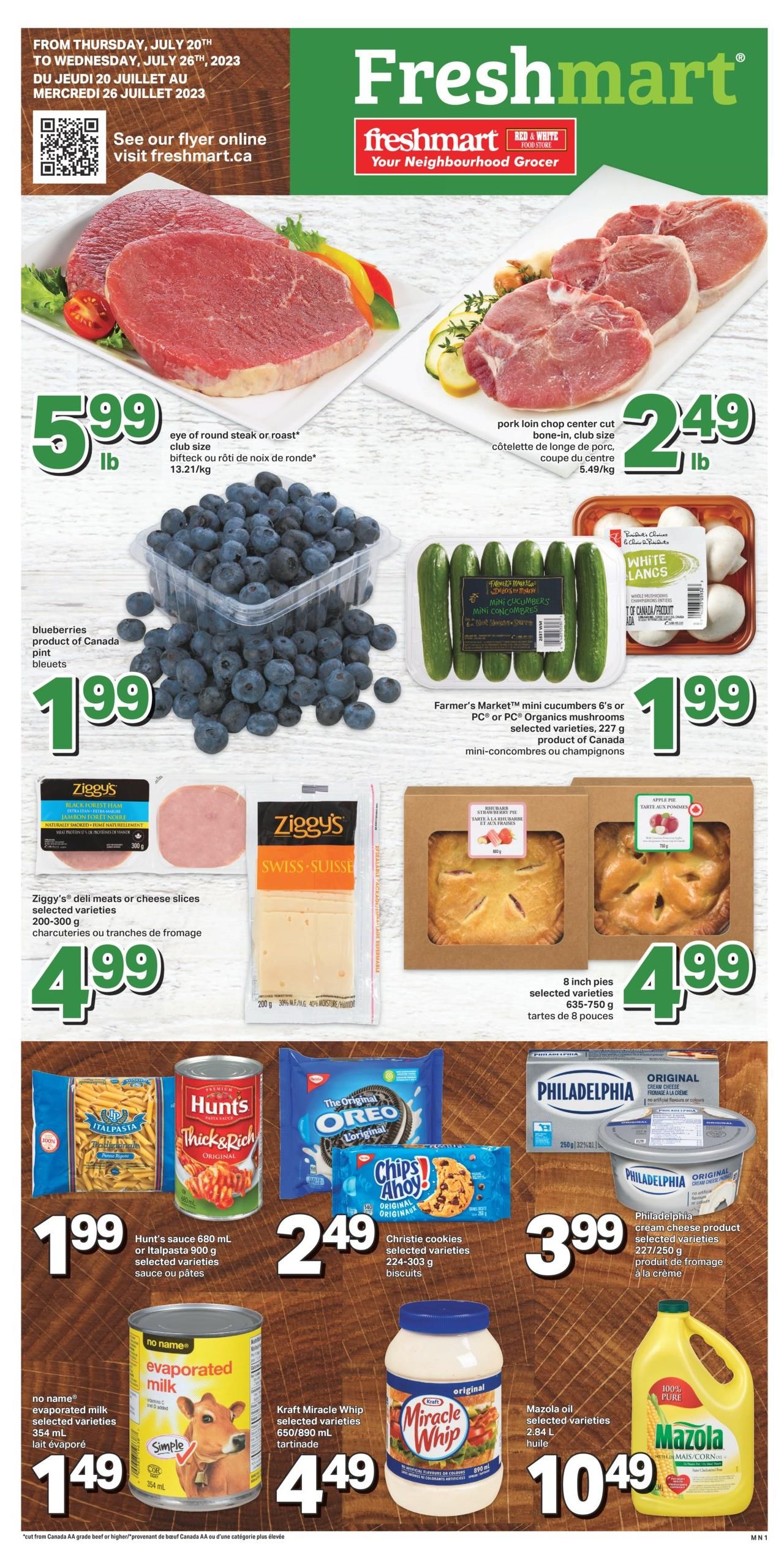 Freshmart Flyer July 20 – July 26, 2023 – Cooper’s Food Market