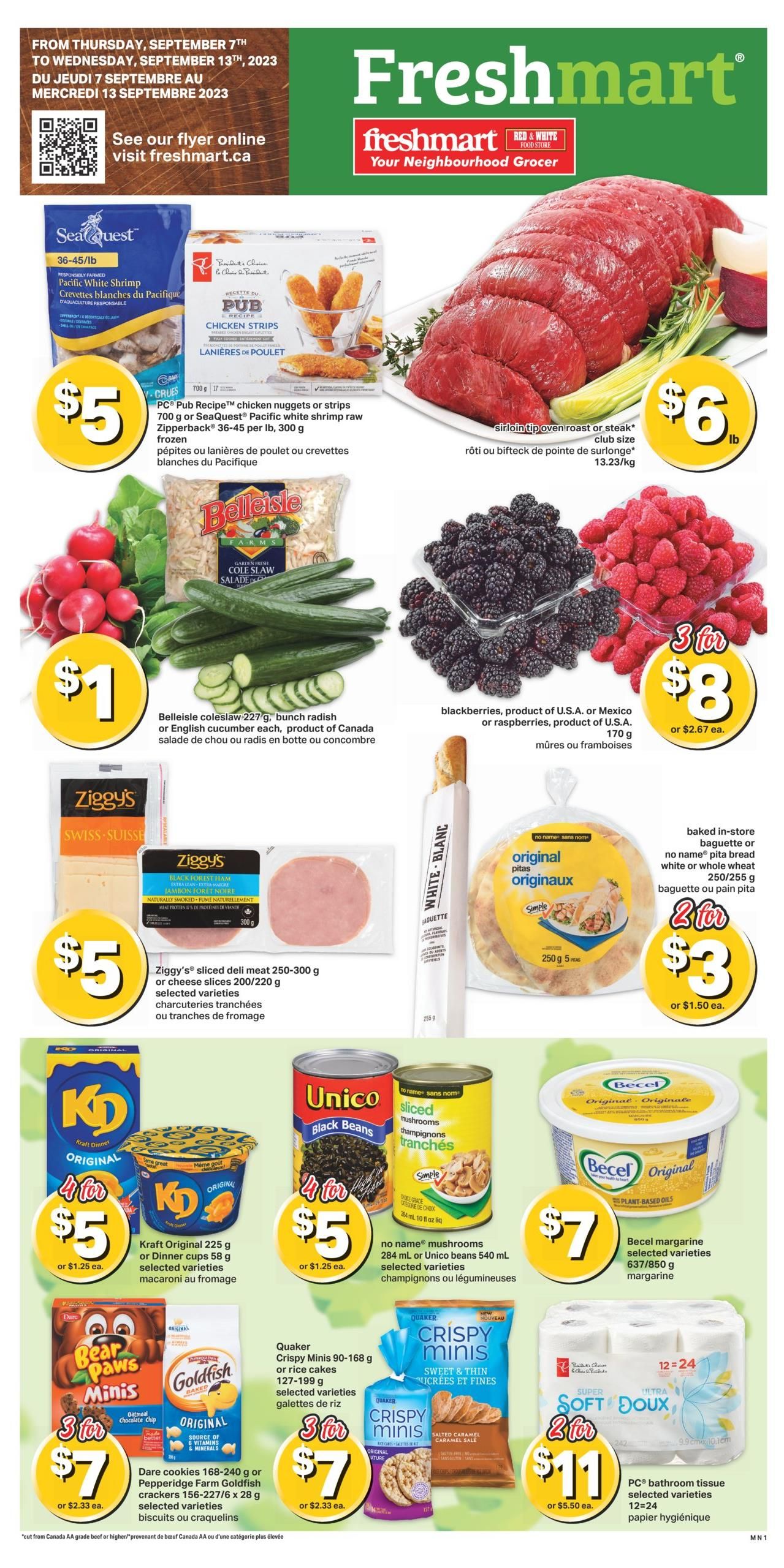 Freshmart Flyer September 7 – September 13, 2023 – Cooper’s Food Market