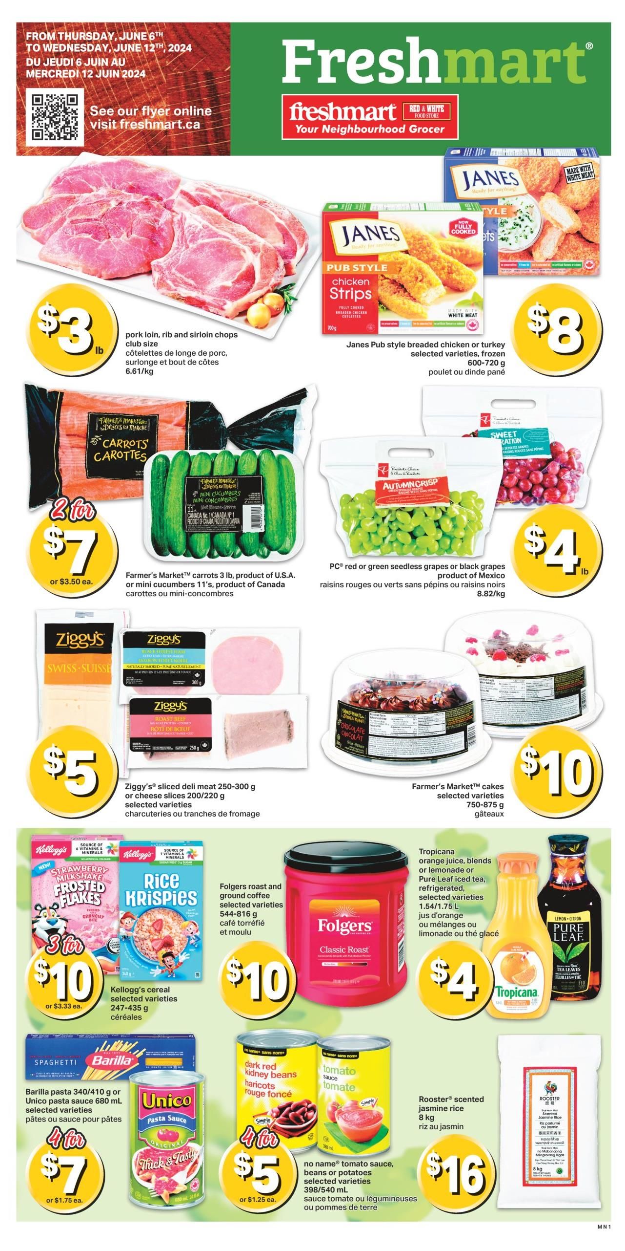 Freshmart Flyer – June 6 – June 12, 2024 – Cooper’s Food Market